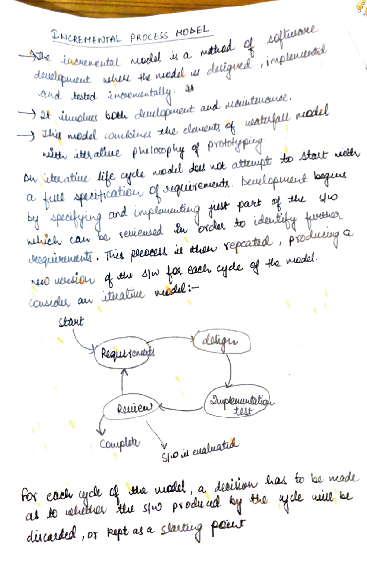 Software engineering notes - DucaEMtNTAL PROCESS MOBEL fox LoMenestal ...