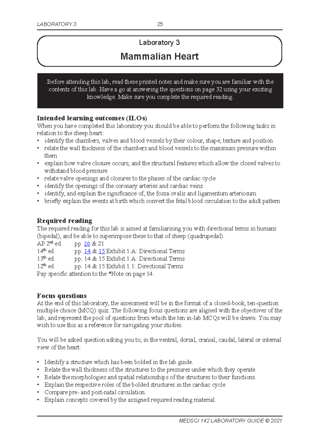 Lab 3 sheep heart lab copy - Intended learning outcomes (ILOs) When you ...