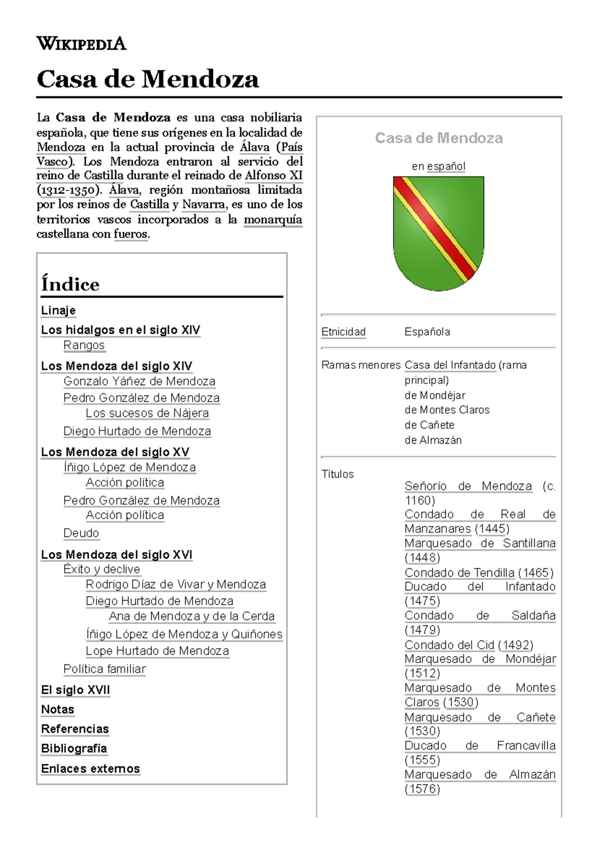 Casa de Mendoza - Wikipedia, la enciclopedia libre - Casa de Mendoza en ...