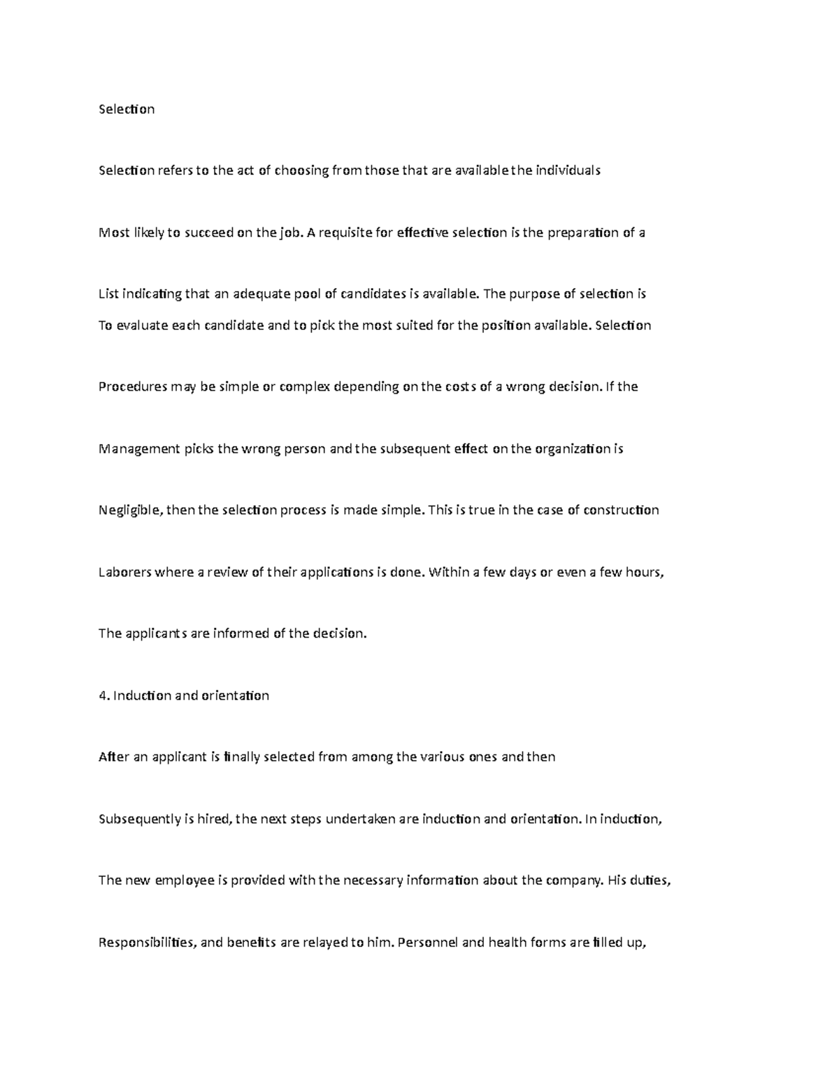 Doc15-selection - Selection refers to the act of choosing from those ...