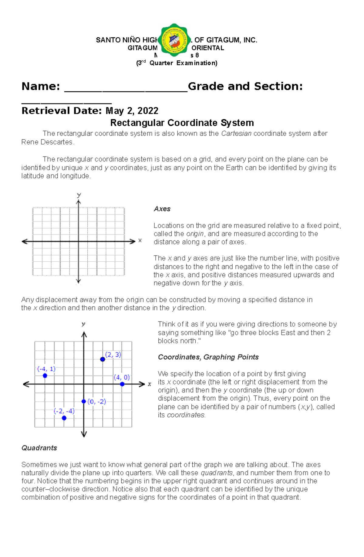 Math 8 4th quarter module - The Teaching Profession - Studocu