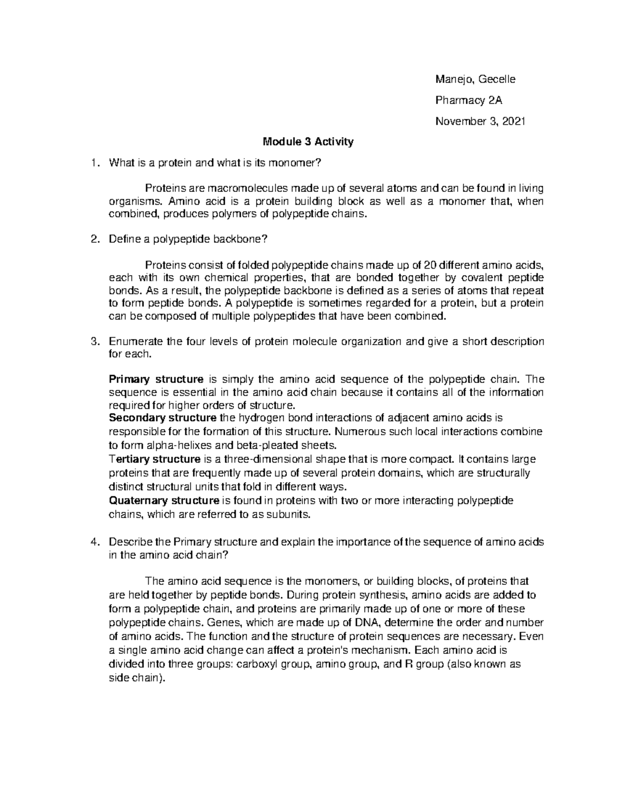 PBSci3 (biochemistry) -M3 Activity Guide Questions - Manejo, Gecelle ...