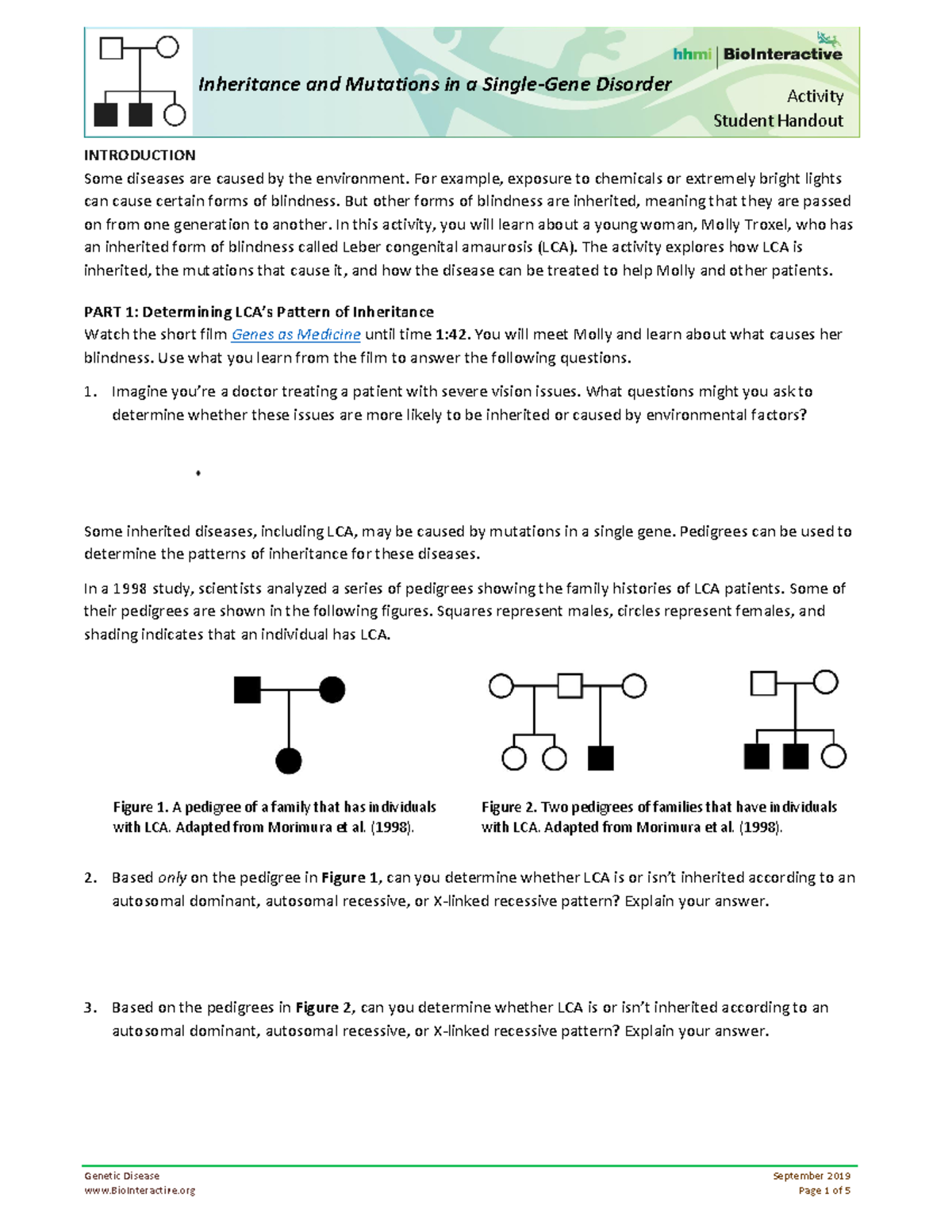 Single Gene Disorders with genetics - Genetic Disease September 2019 ...