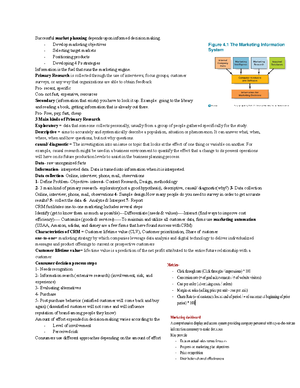 Marketing ch 4 9 21 - Chapter 4 notes hand typed, from lecture more in ...