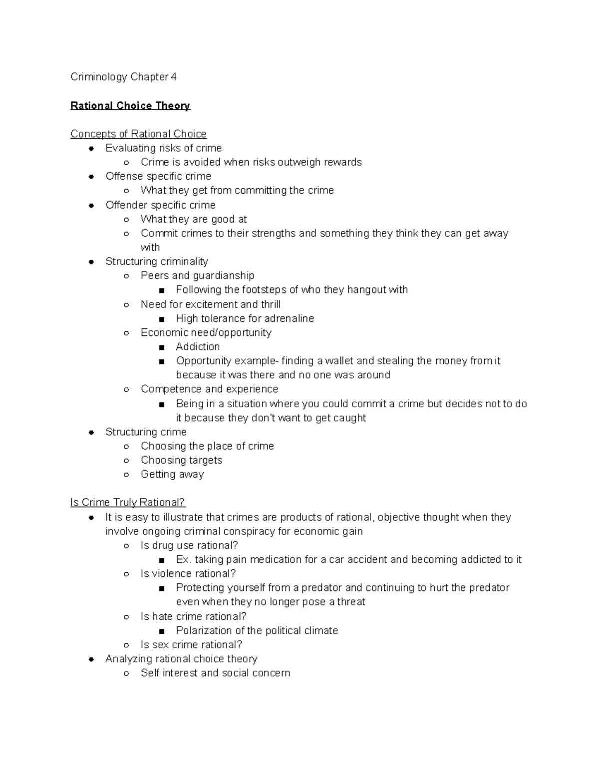 Criminology Chapter 4 - Lecture notes 4 - Criminology Chapter 4 ...