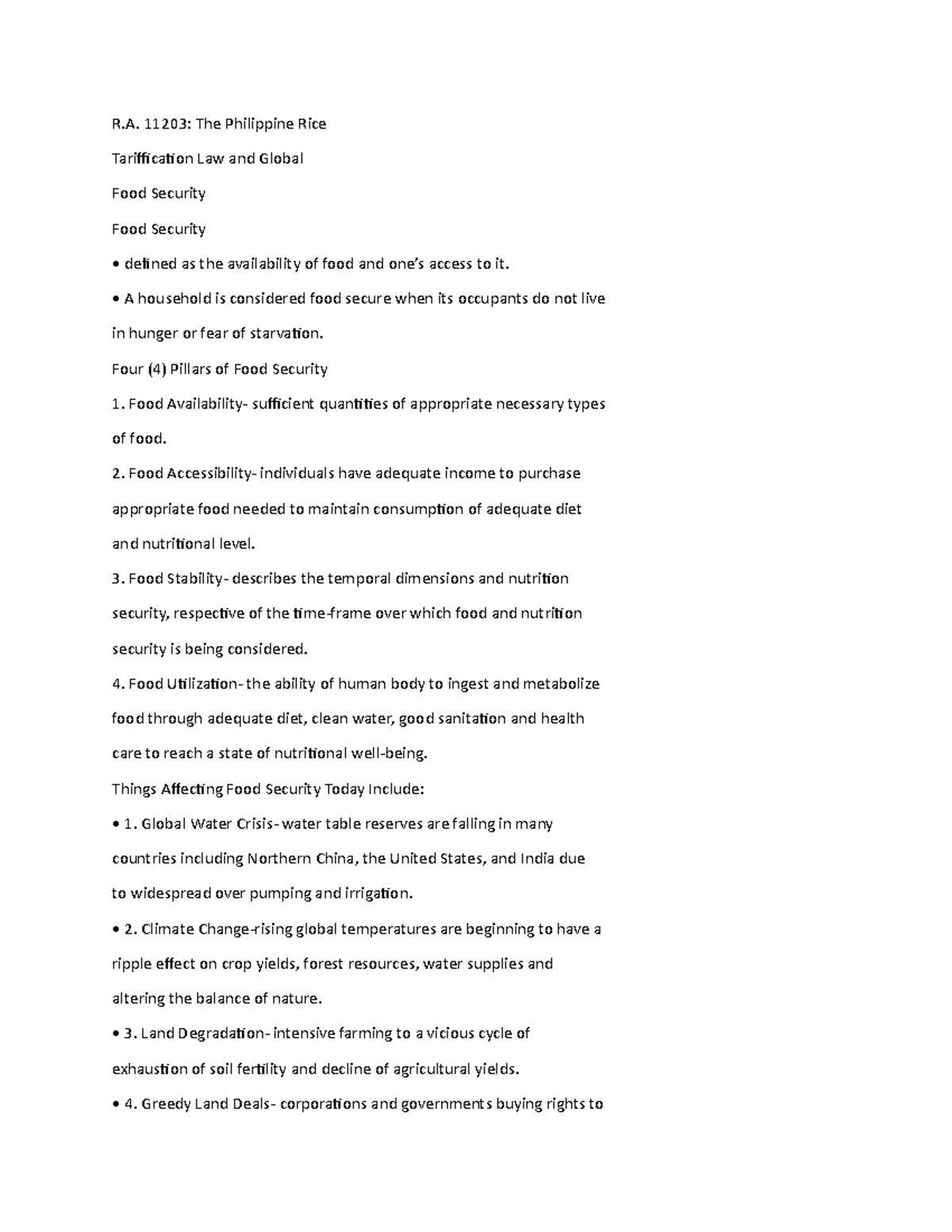 R.A. 11203 - The Philippine Rice - R. 11203: The Philippine Rice ...