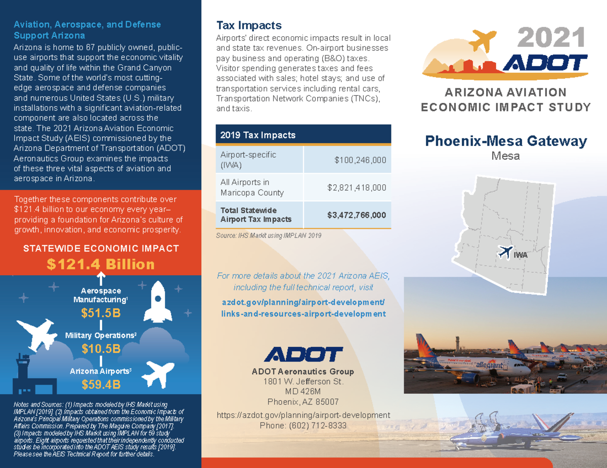 Arizona AEIS Airport Brochure IWA - ARIZONA AVIATION ECONOMIC IMPACT ...