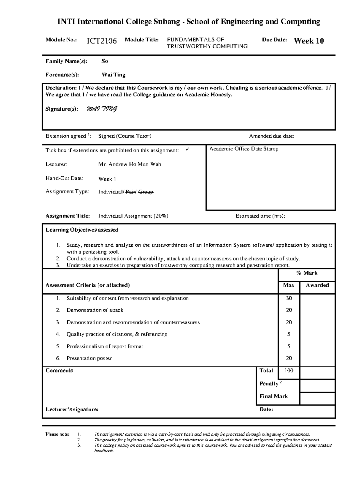 IA-report-So Wai Ting - THIS IS THE REPORT FOR THE IA - INTI ...