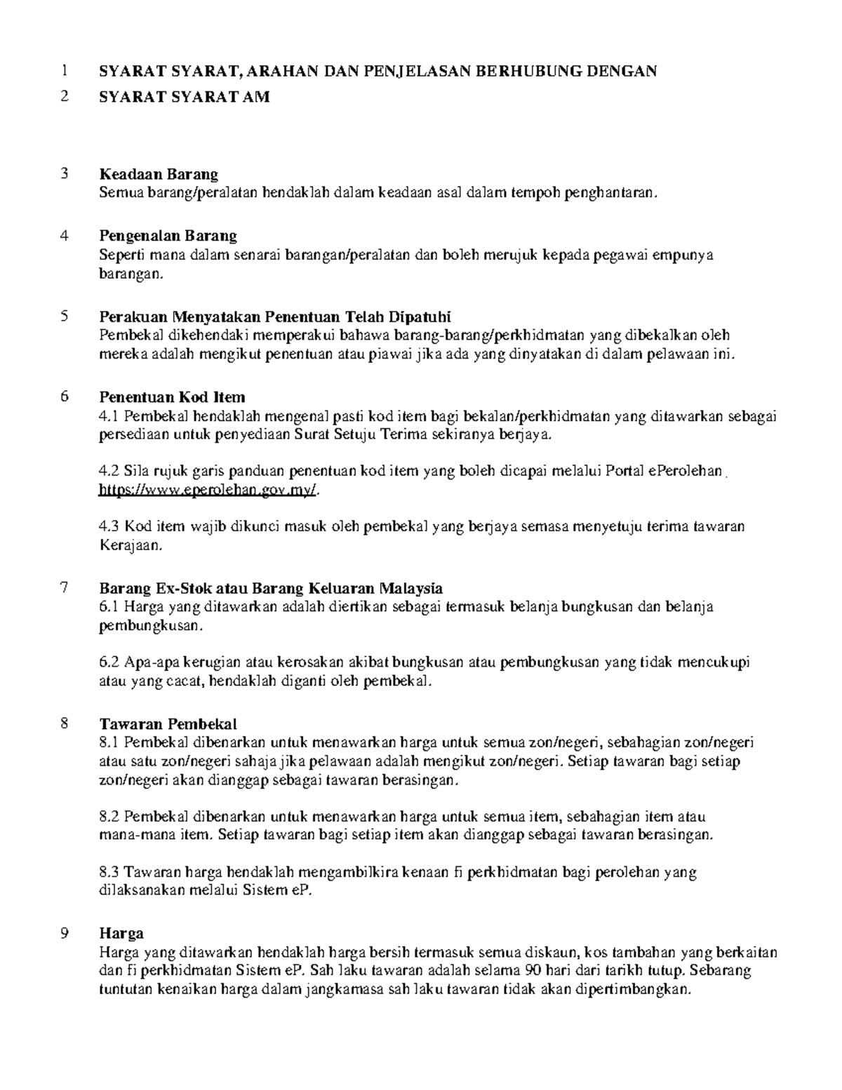 04 Syarat Syarat Am Arahan Syarat Syarat Khas - 1 SYARAT SYARAT, ARAHAN ...