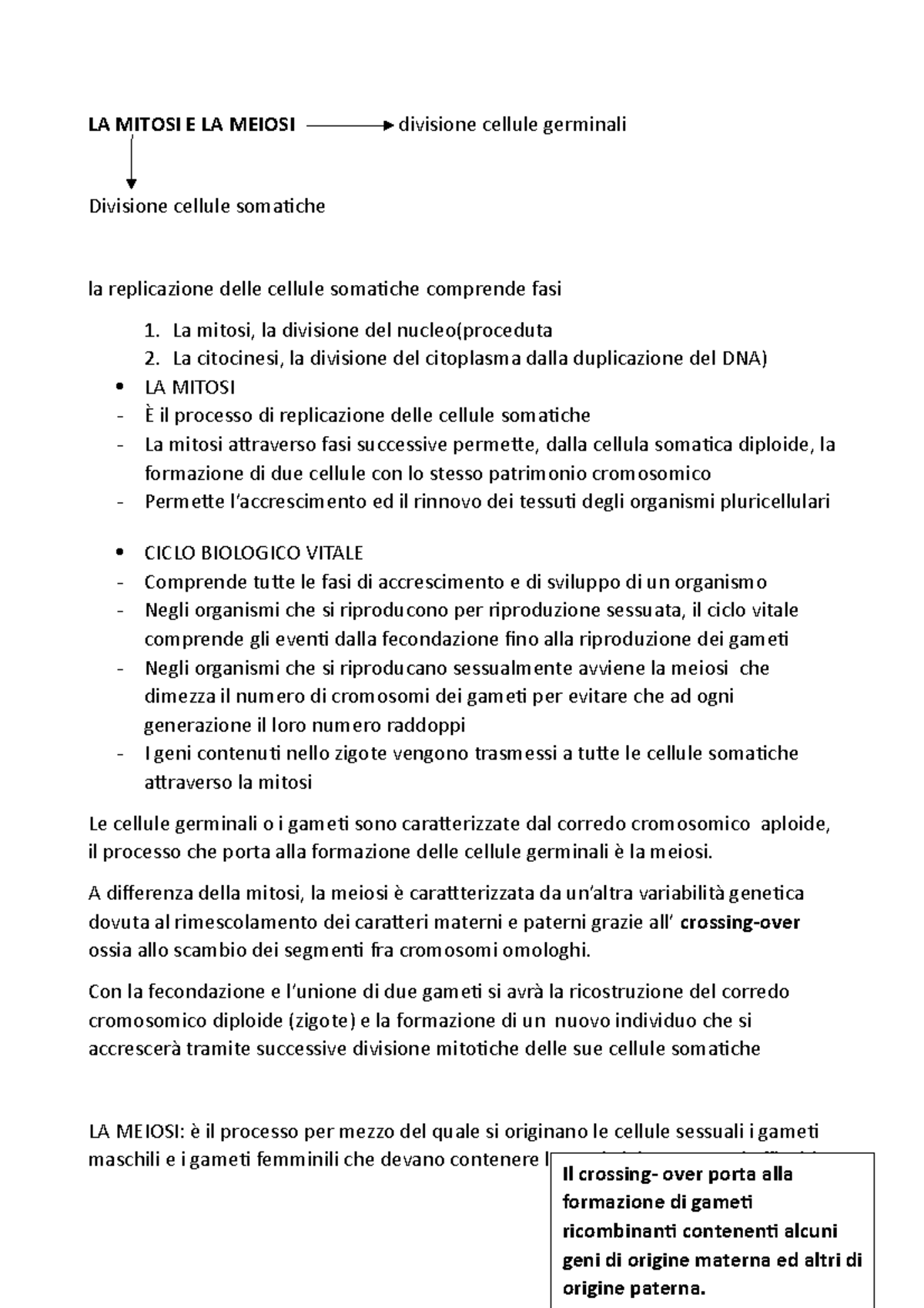 La psicologia e la sua storia negli anni 60 - LA MITOSI E LA MEIOSI ...