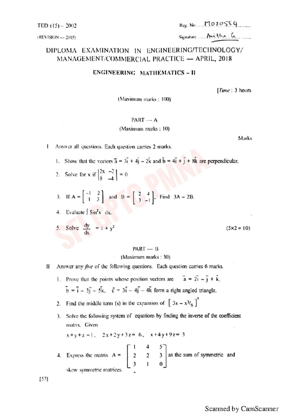 Maths April 2018 - 2nd semester mathematics - Basic Mathematics - Scanned by CamScanner Scanned ...