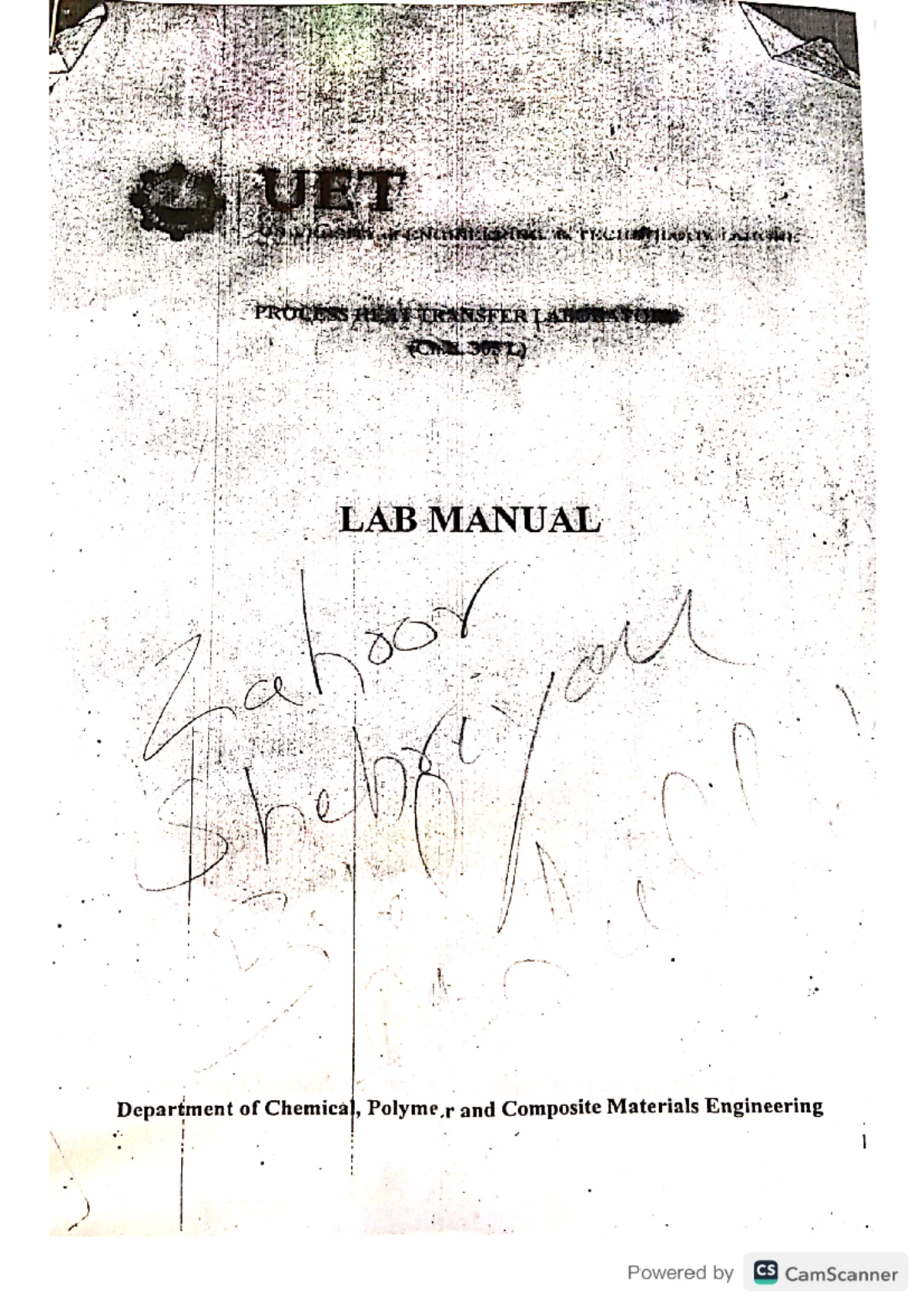 PHT lab manual - Chemical Engineering - Studocu