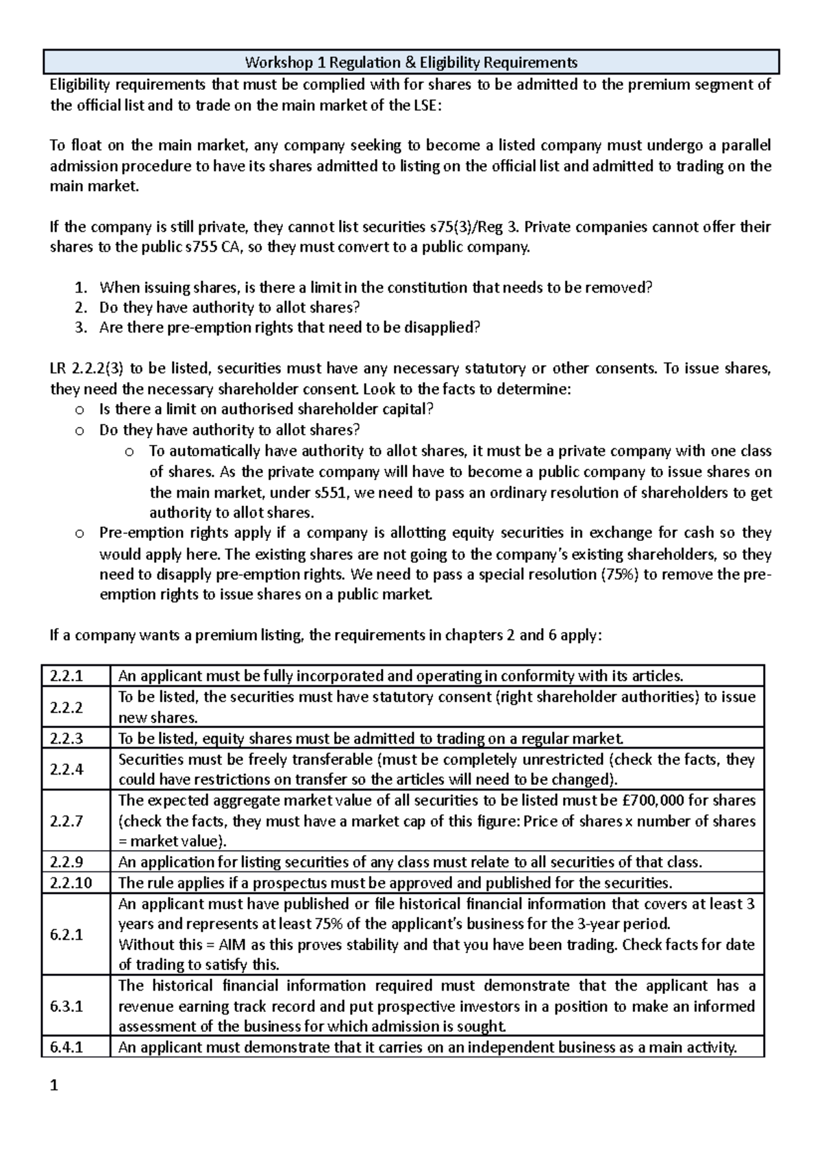 Revision notes - Summary of the topics covered in the module lessons ...