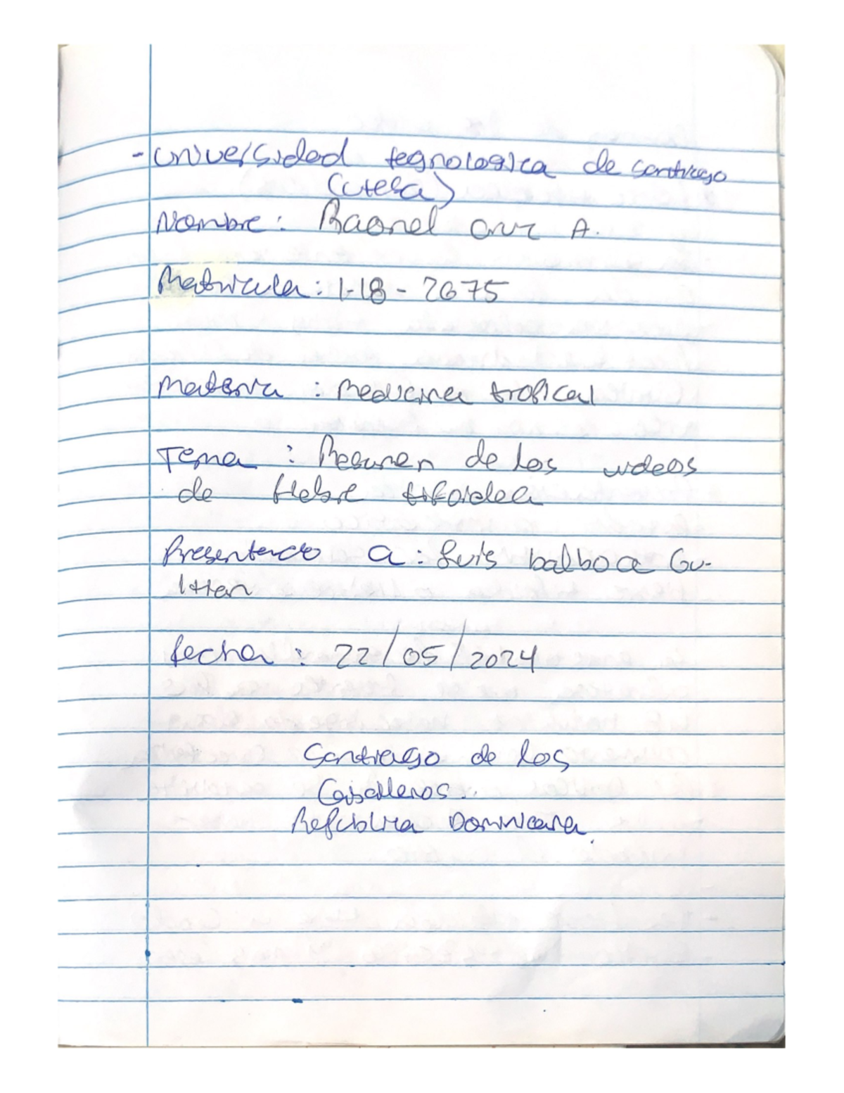 Resumen del video - universided tegnological de Santirgo (utera) Nonbre ...