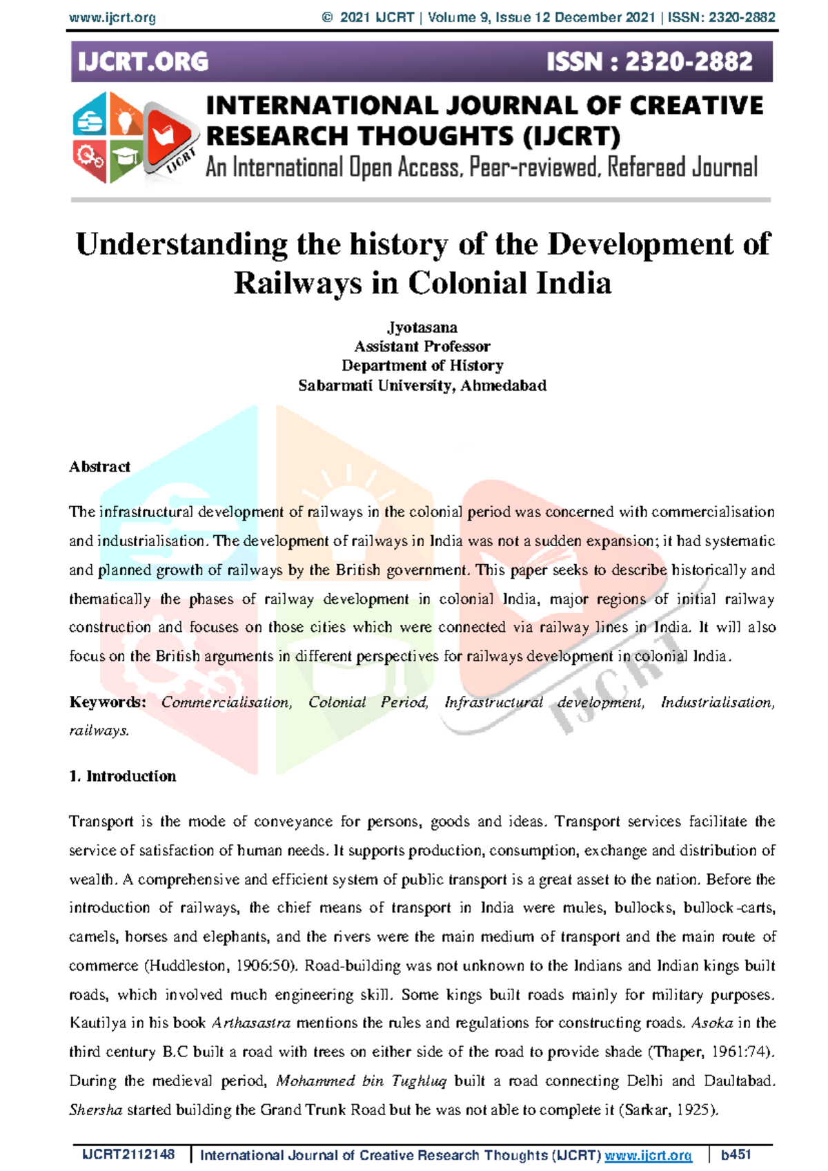 Ijcrt 2112148 - resesrch - Understanding the history of the Development ...