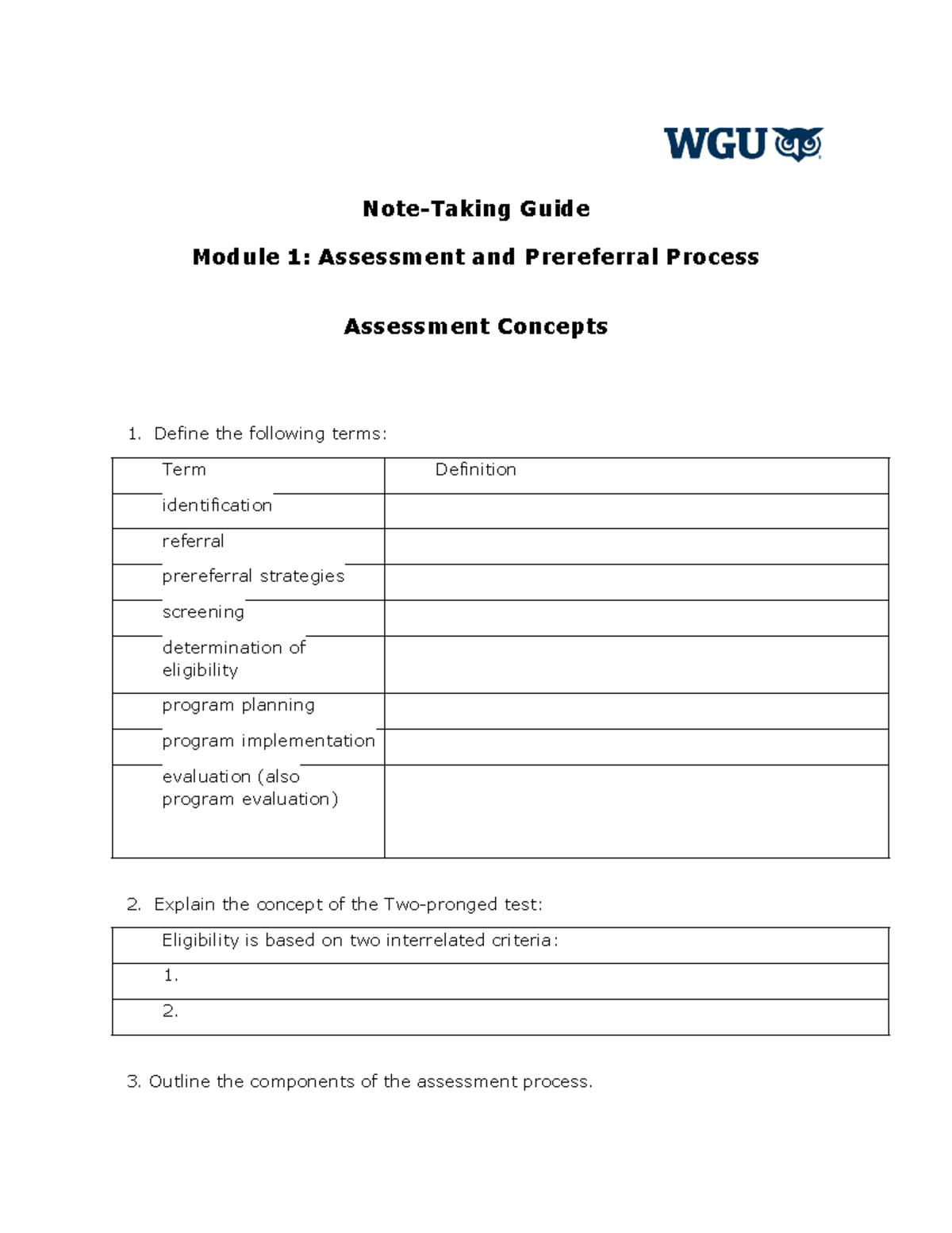 Note-taking guide module 1 2 assessment concepts - Note-Taking Guide ...