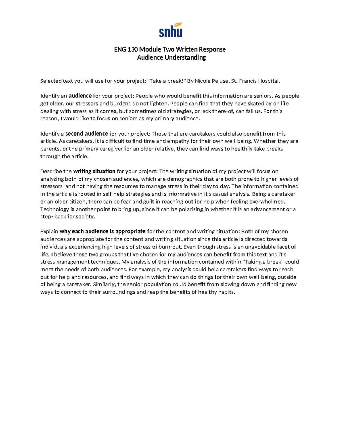 ENG 130 Module Two Written Response Template - ENG 130 Module Two ...