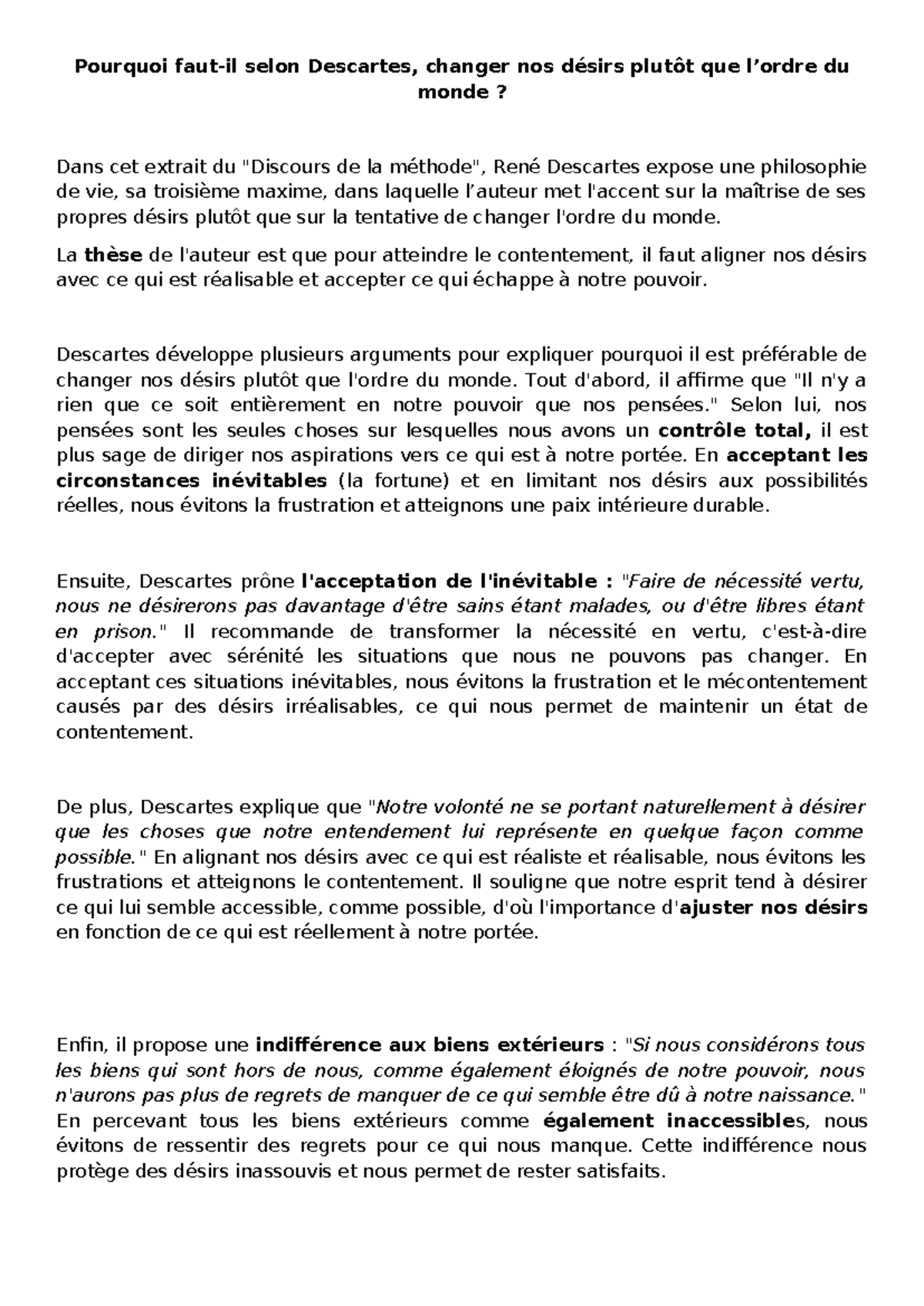 Analyse Discours de la méthode, Descartes - Pourquoi faut-il selon ...