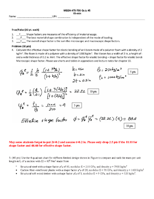 MEEN 475 Quiz #1-B Solution - MEEN 475-Quiz #1-B 15- min. Name