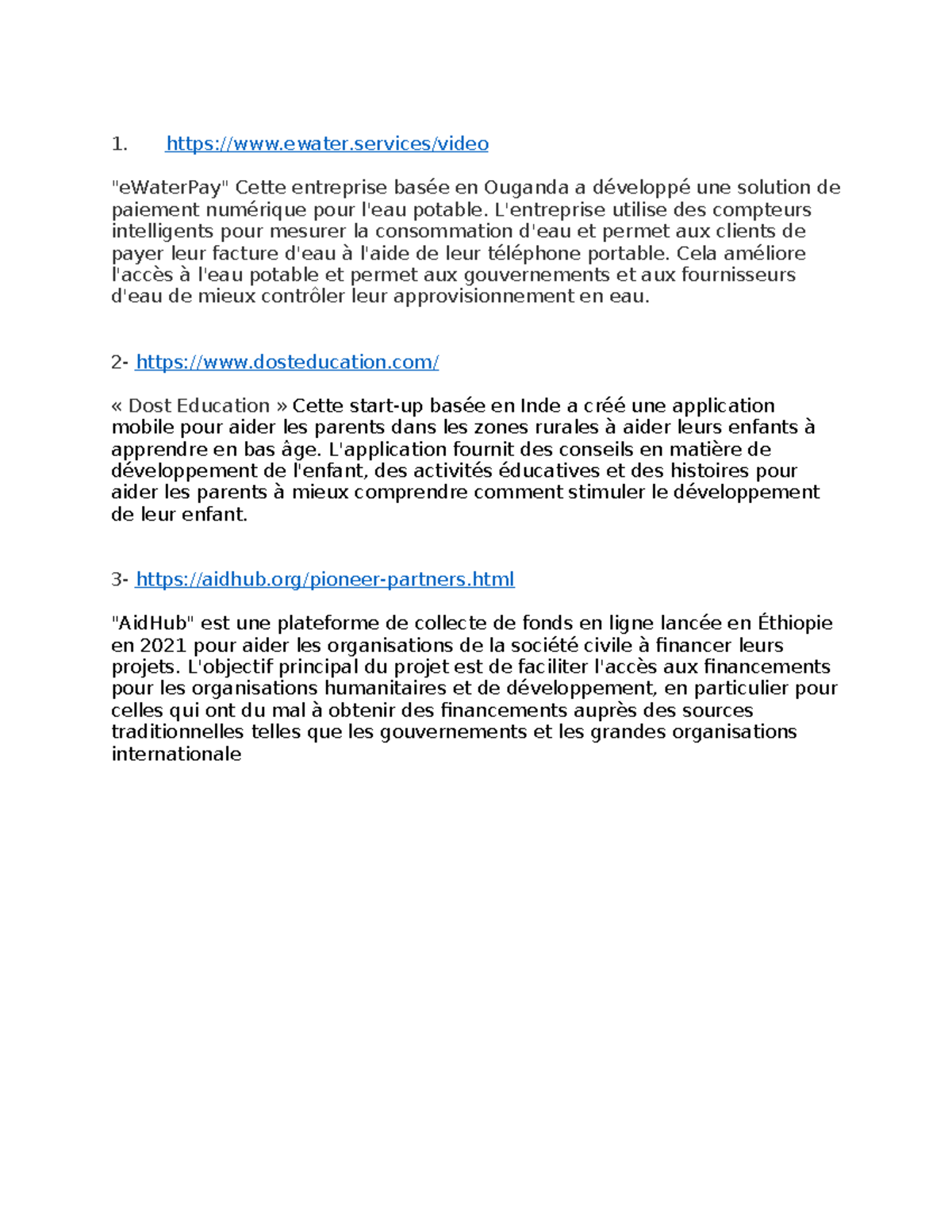 Créativité Unesco - Notes de cours - ewater/video "eWaterPay" Cette ...