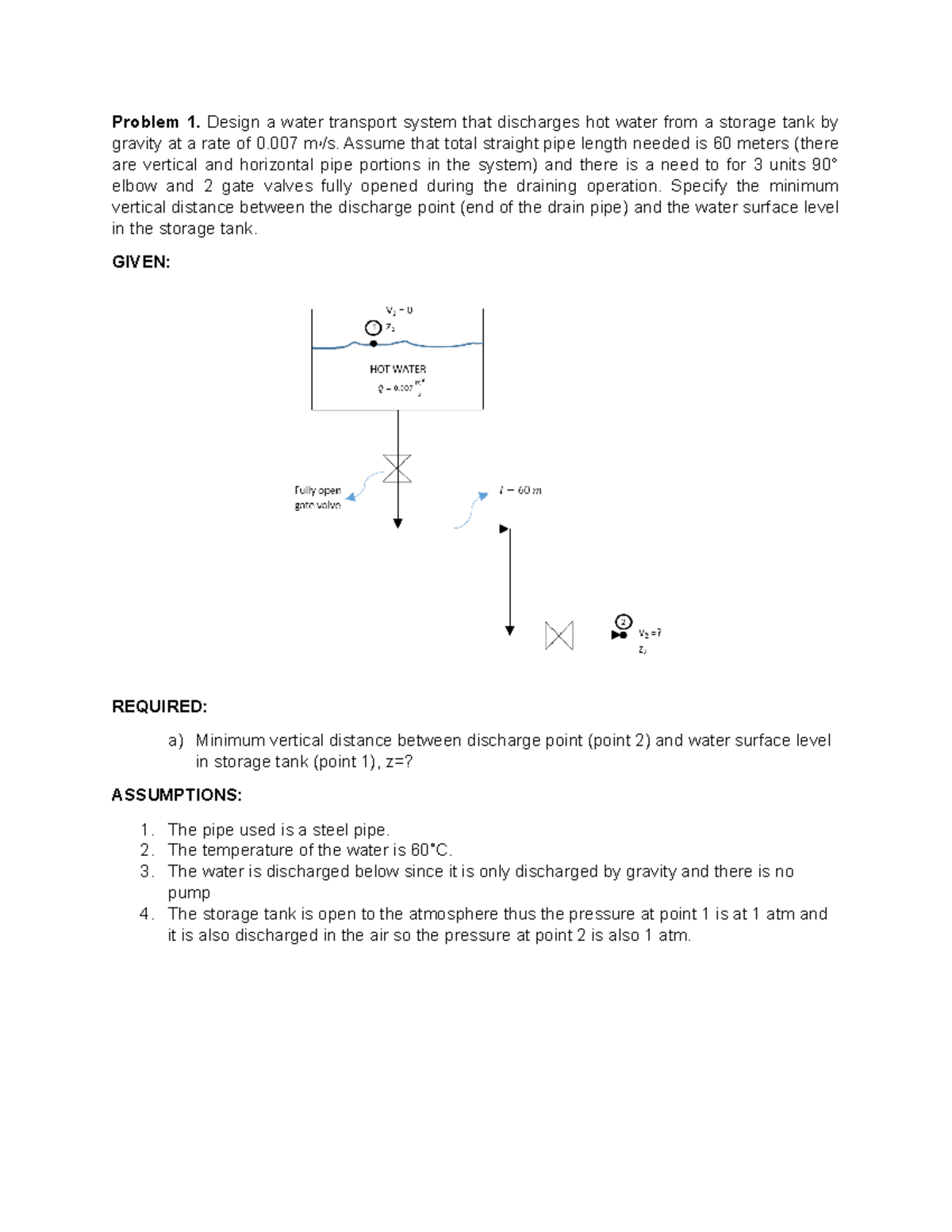 Problem-1-v3 - problem solving pipe - Problem 1. Design a water ...