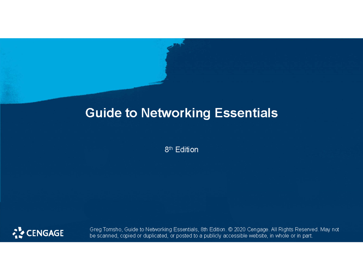 Chapter 03 SUmmary notes - Guide to Networking Essentials 8 th Edition ...