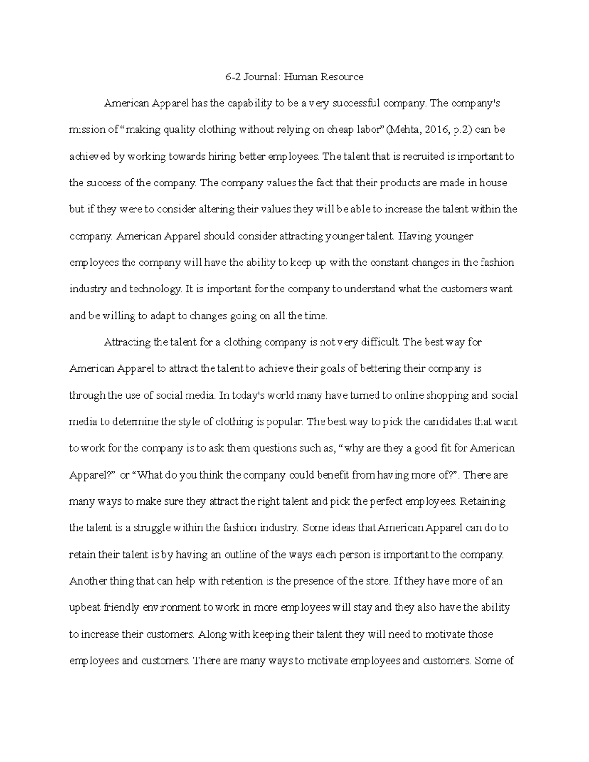 6-2 Journal Human Resource - 6-2 Journal: Human Resource American ...