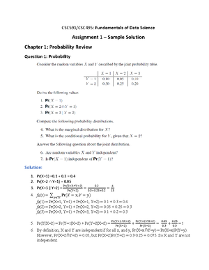 Assignment 3 - Solution - CSC595/CSC495: Fundamentals of Data Science Assignment 3 - Questions ...