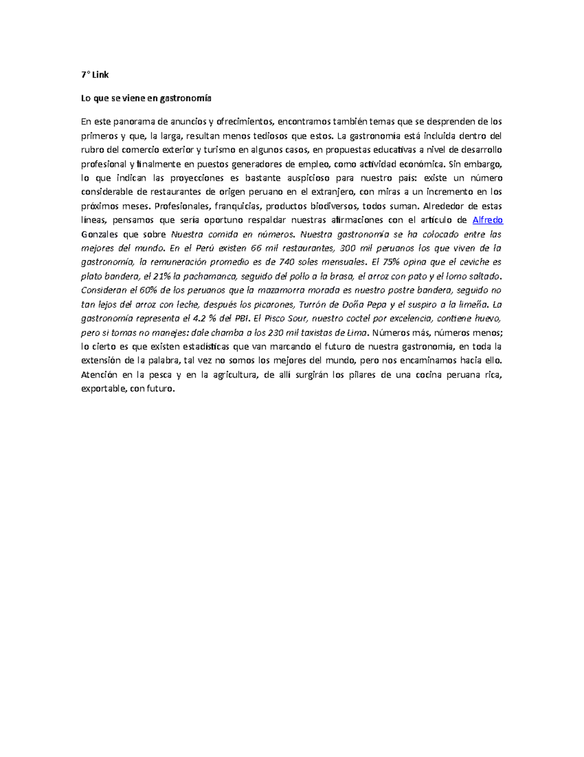 7 link - poema - 7° Link Lo que se viene en gastronomía En este ...