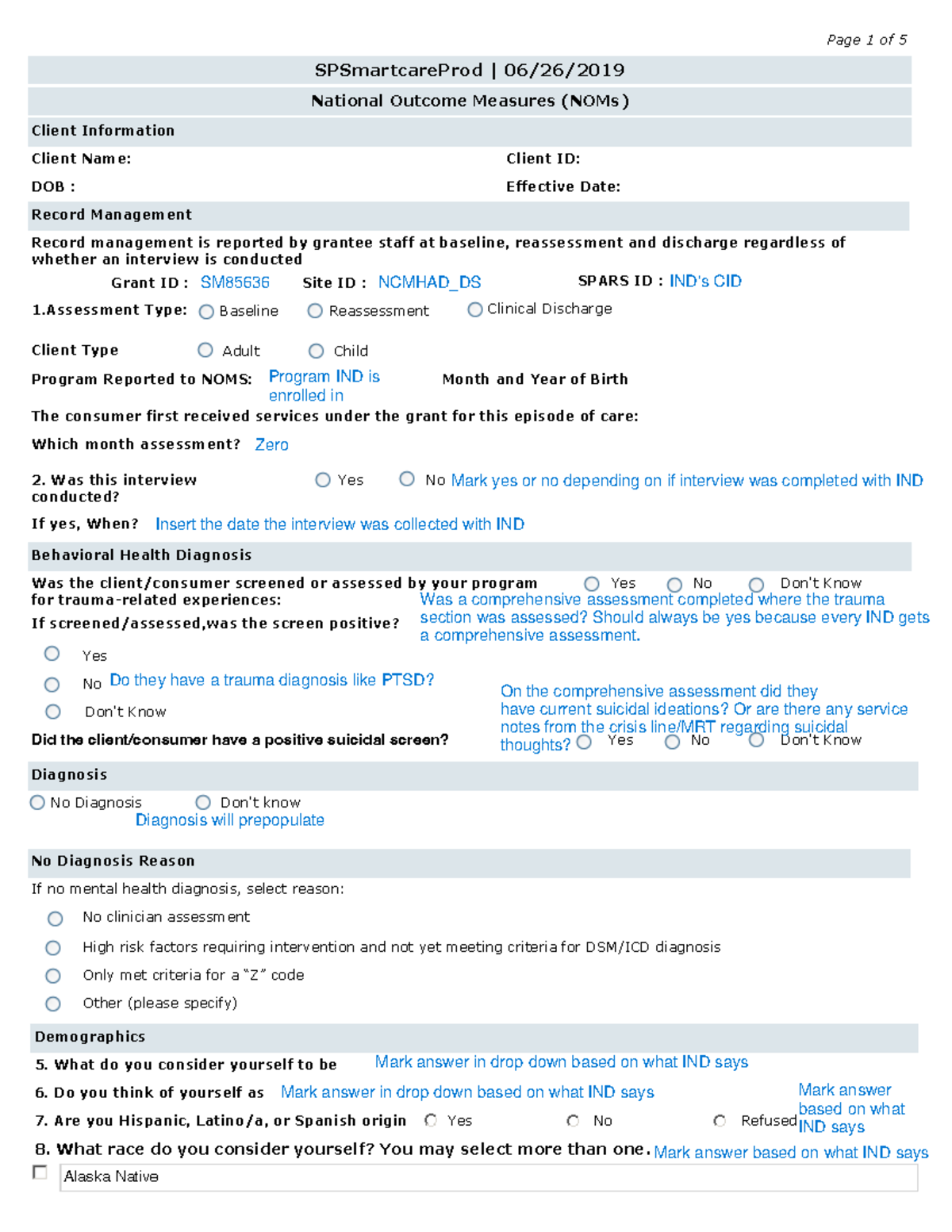 Blank NOMs Baseline - LEcture - SPSmartcareProd | 06/26/ National ...