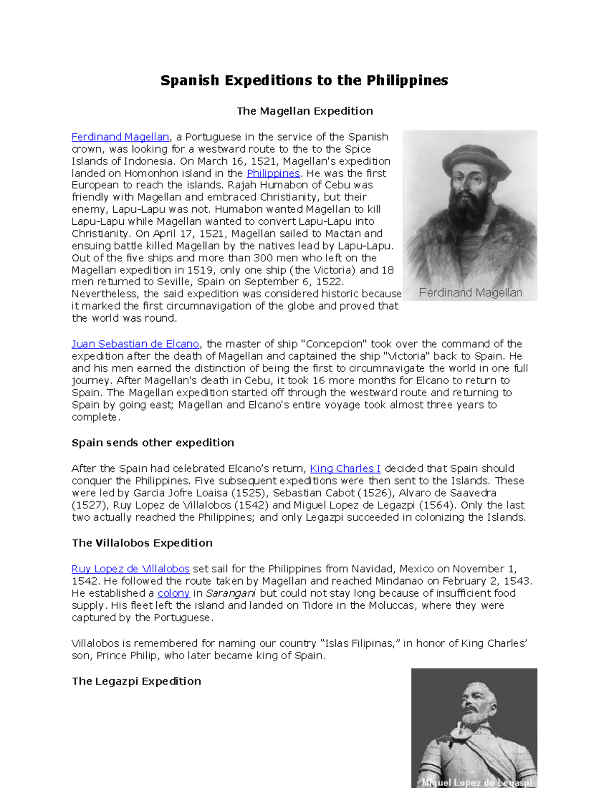 Spanish Expeditions to the Philippines - On March 16, 1521, Magellan's ...