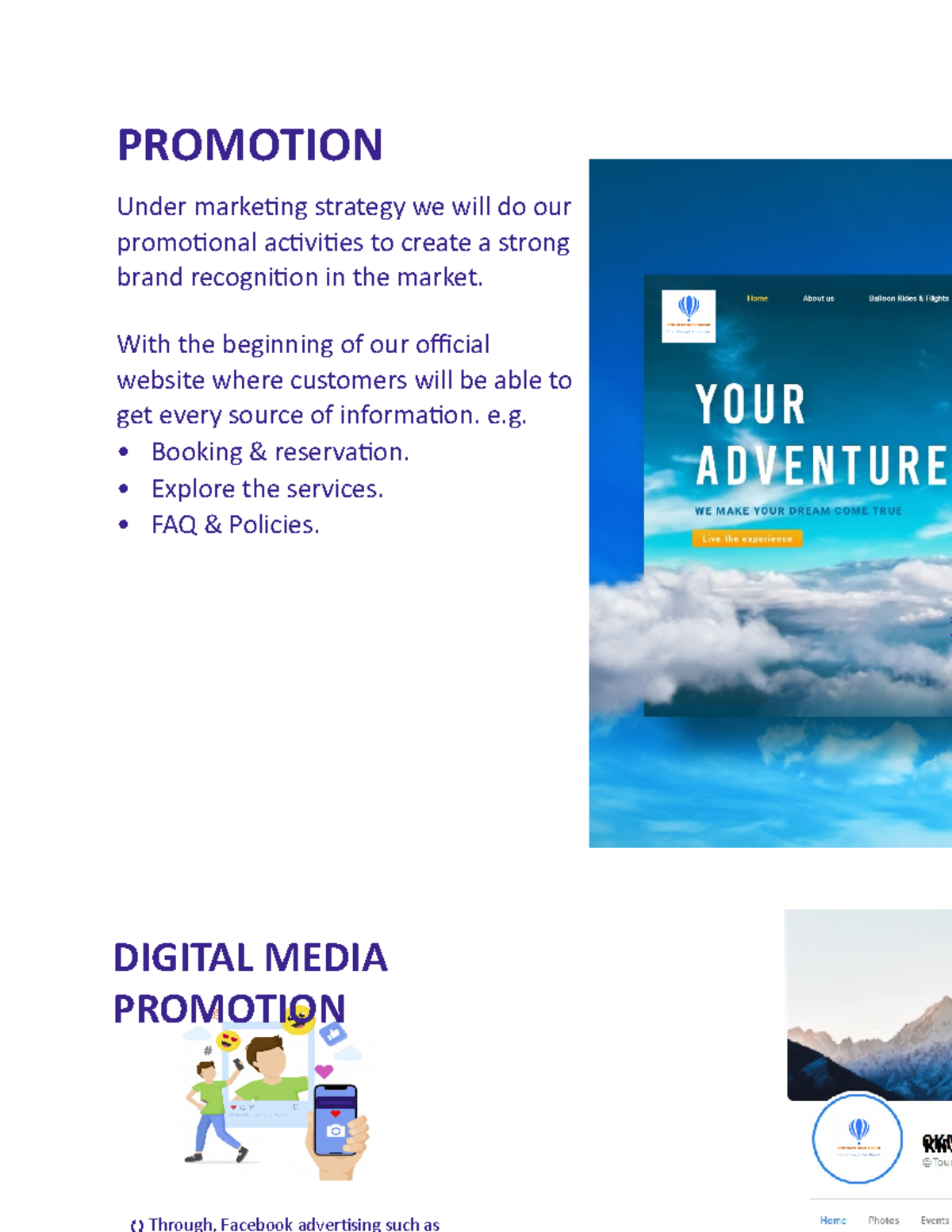 Promotion - PROMOTION Under marketing strategy we will do our ...