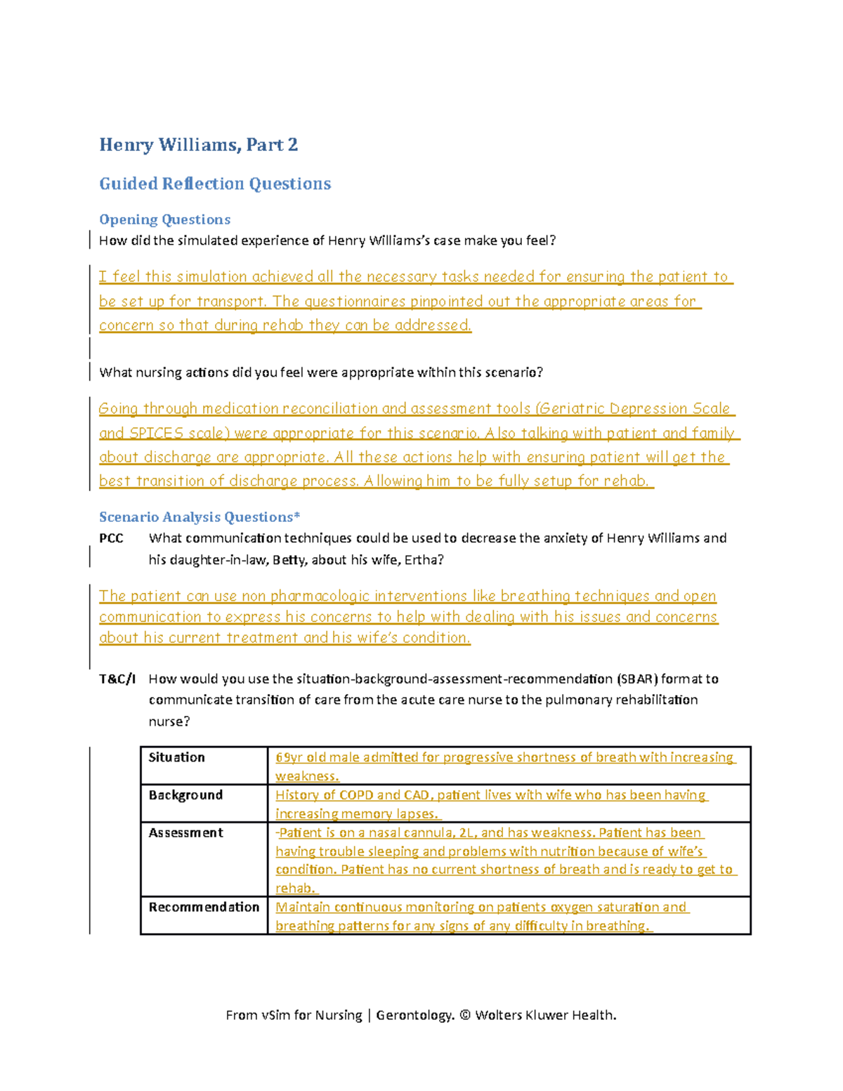 Gerontology Case Henry Williams Part2 GRQ - Henry Williams, Part 2 ...