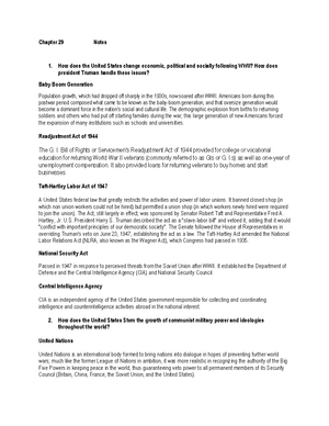 Apush cold war policy comp chart KEY - Comparing Domestic & Foreign ...