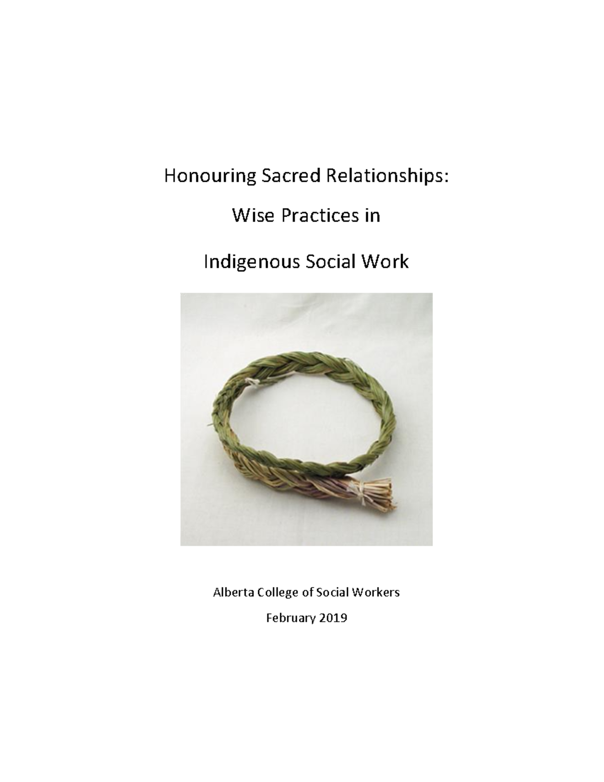 RPT Indigenous Social Work Practice Framework Final 2019 0219 ...