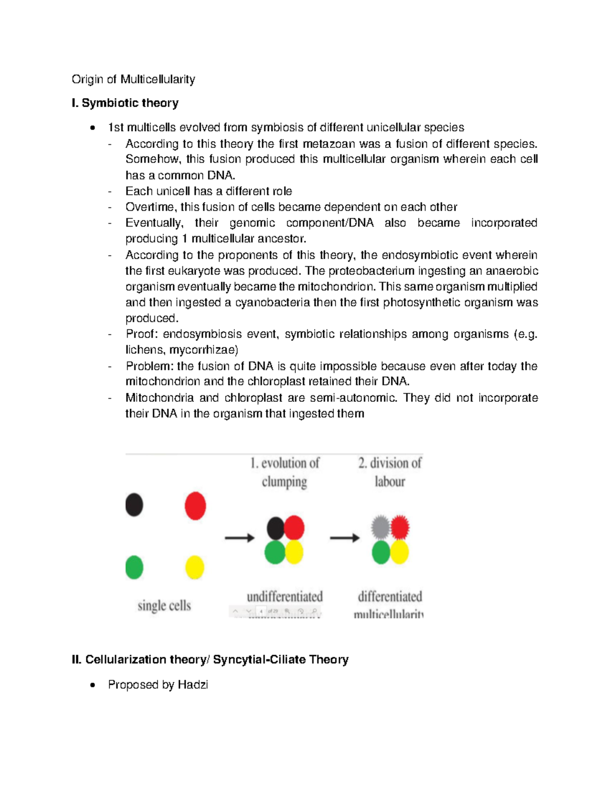 LEC-13-Origin of Multicellularity - Origin of Multicellularity I ...