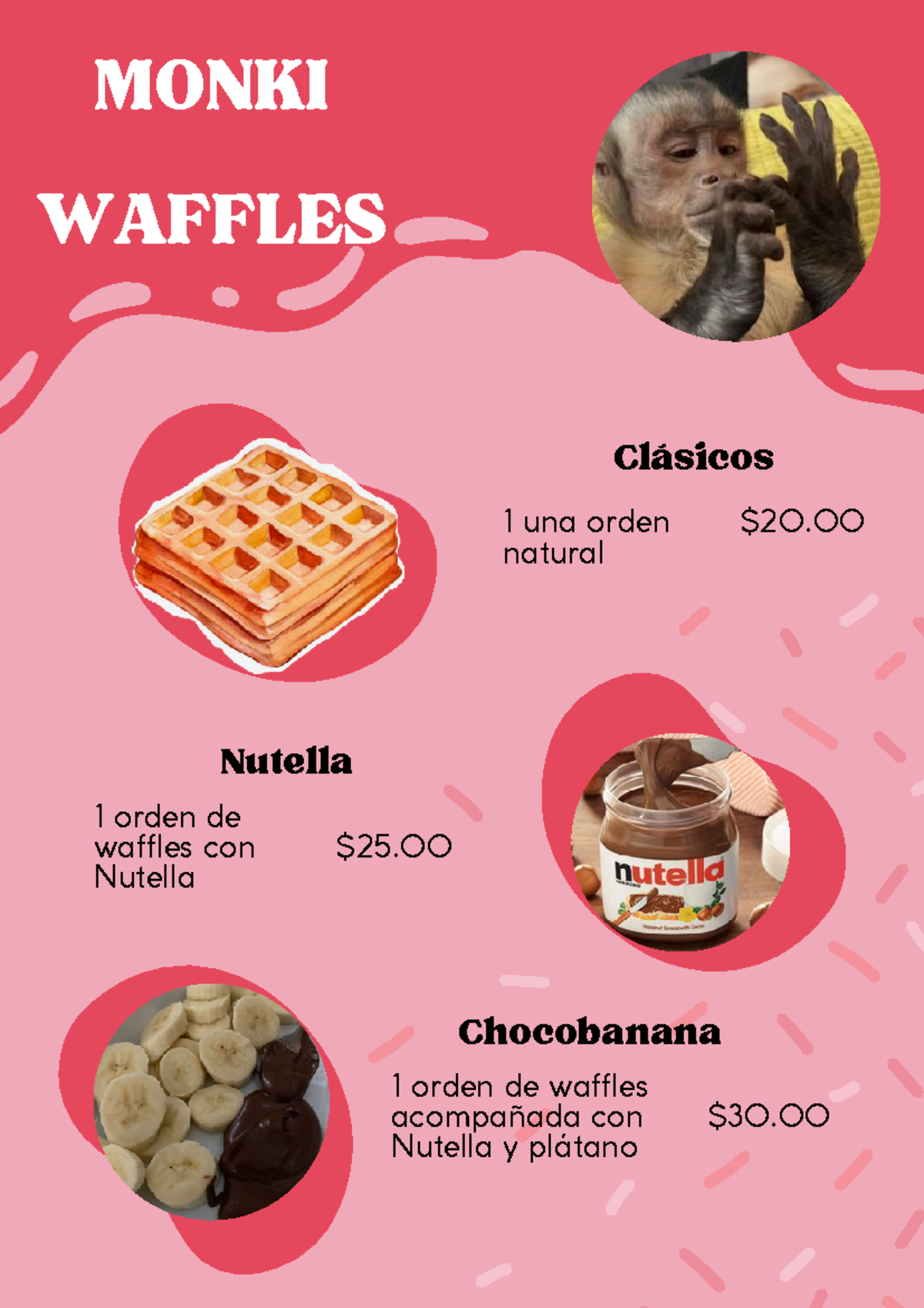 Monki Waffles Menú - G ucgu gu gu - Motivacion, Habilidades Directiva ...