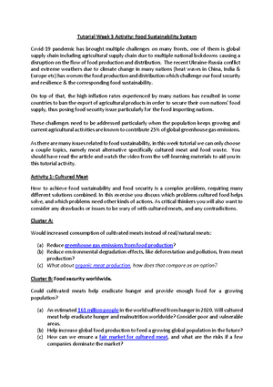 Week 4 Tutorial Activity Padlet (T07) - Tutorial Week 4 Activity: Water availability and ...