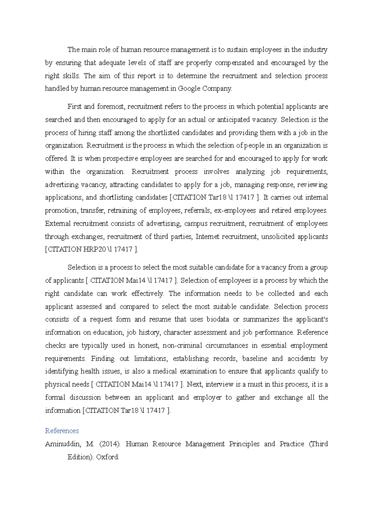 HRM Assignment - .help university - The main role of human resource ...