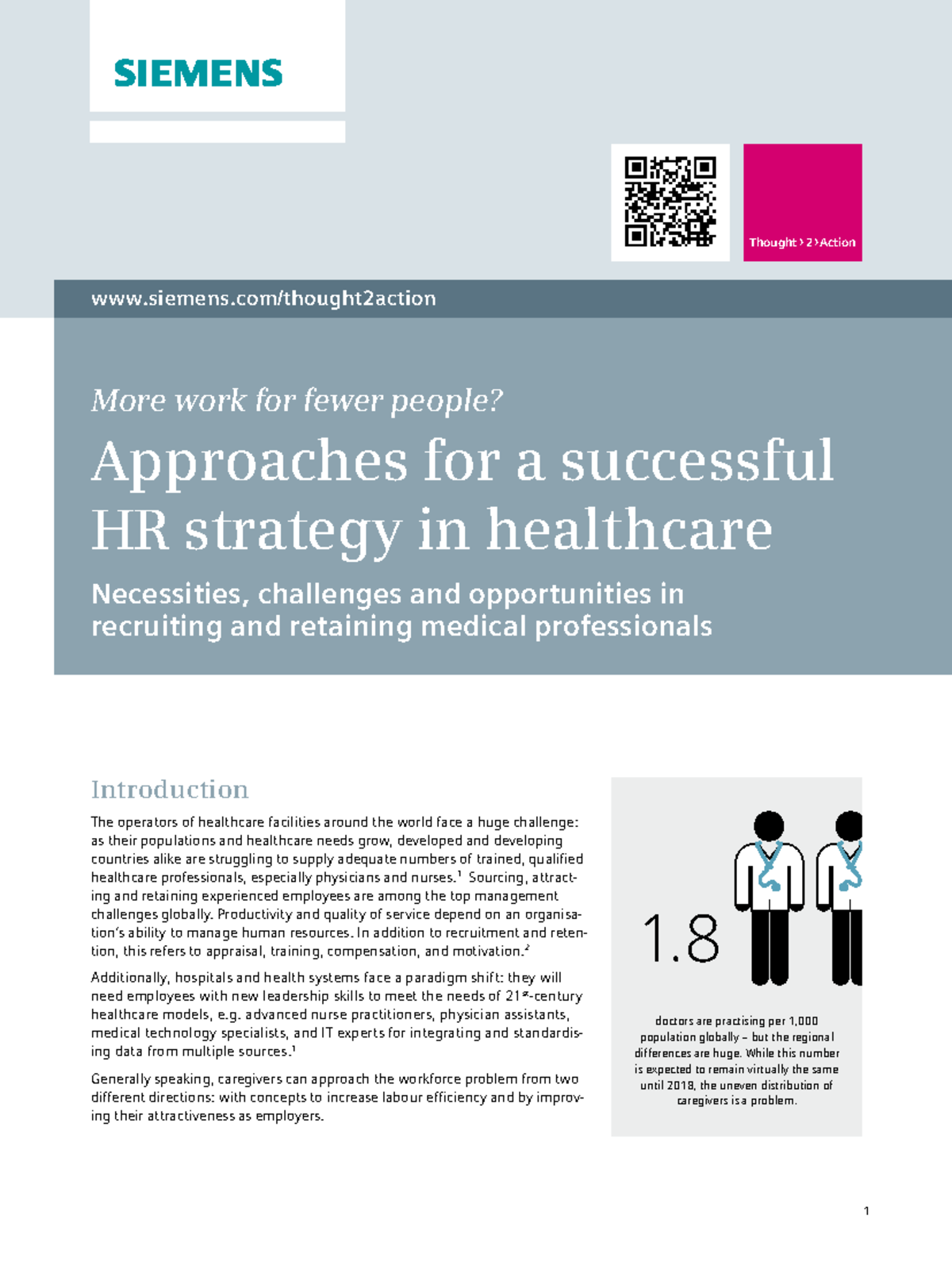 White-paper Approaches for a successful hr strategy in healthcare ...