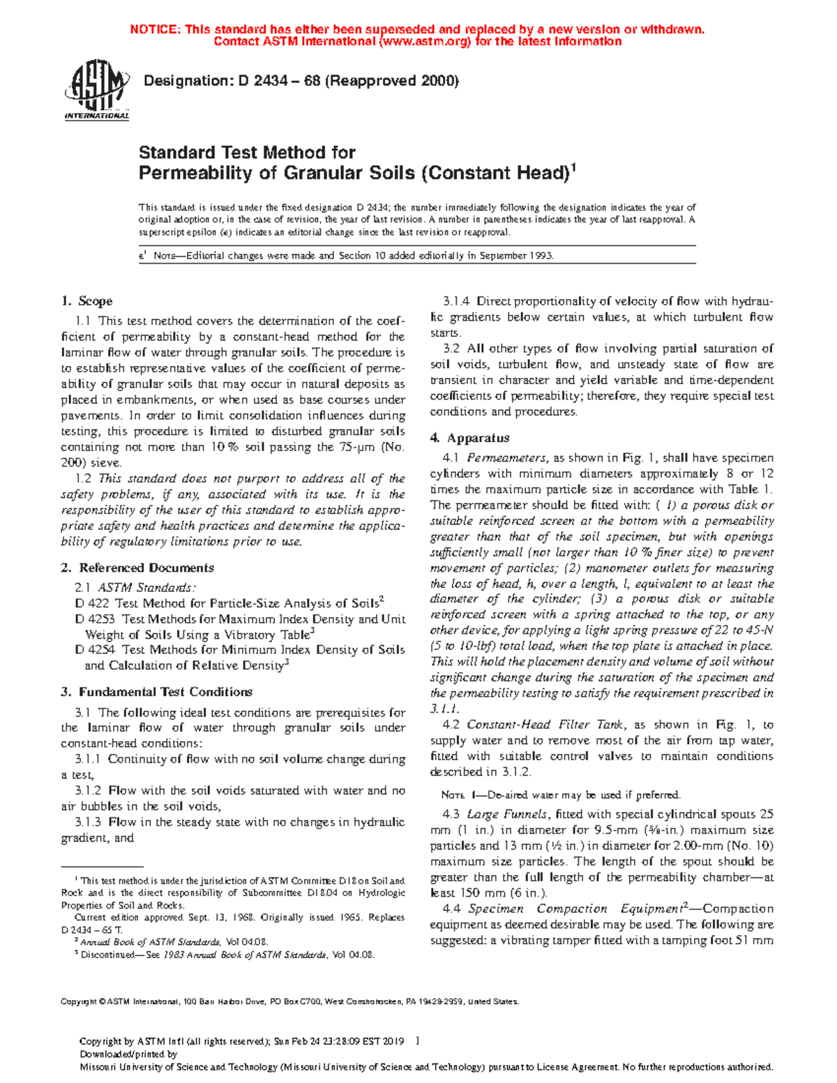 Lab 4 ASTM Standard ASTM Standard for Soil Lab Materials ASTM Standard ...