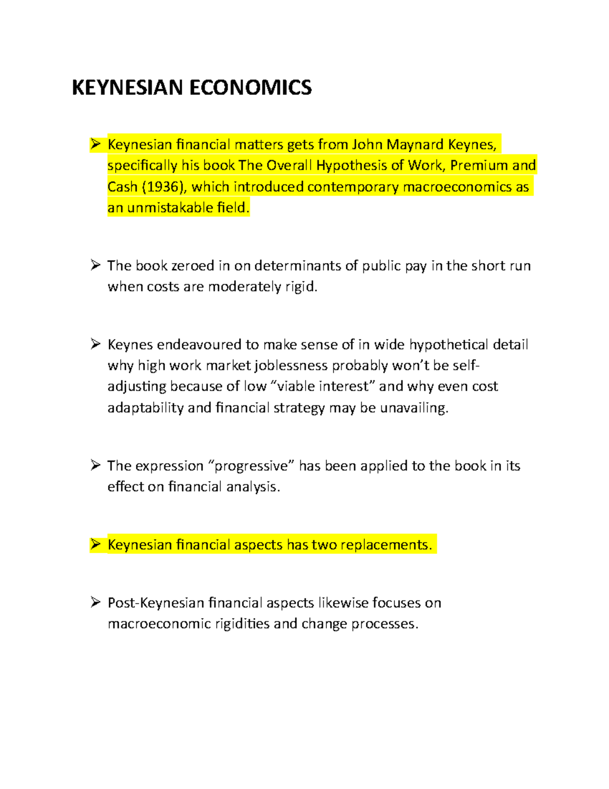 Keynesian Economics - Useful - KEYNESIAN ECONOMICS Keynesian financial ...