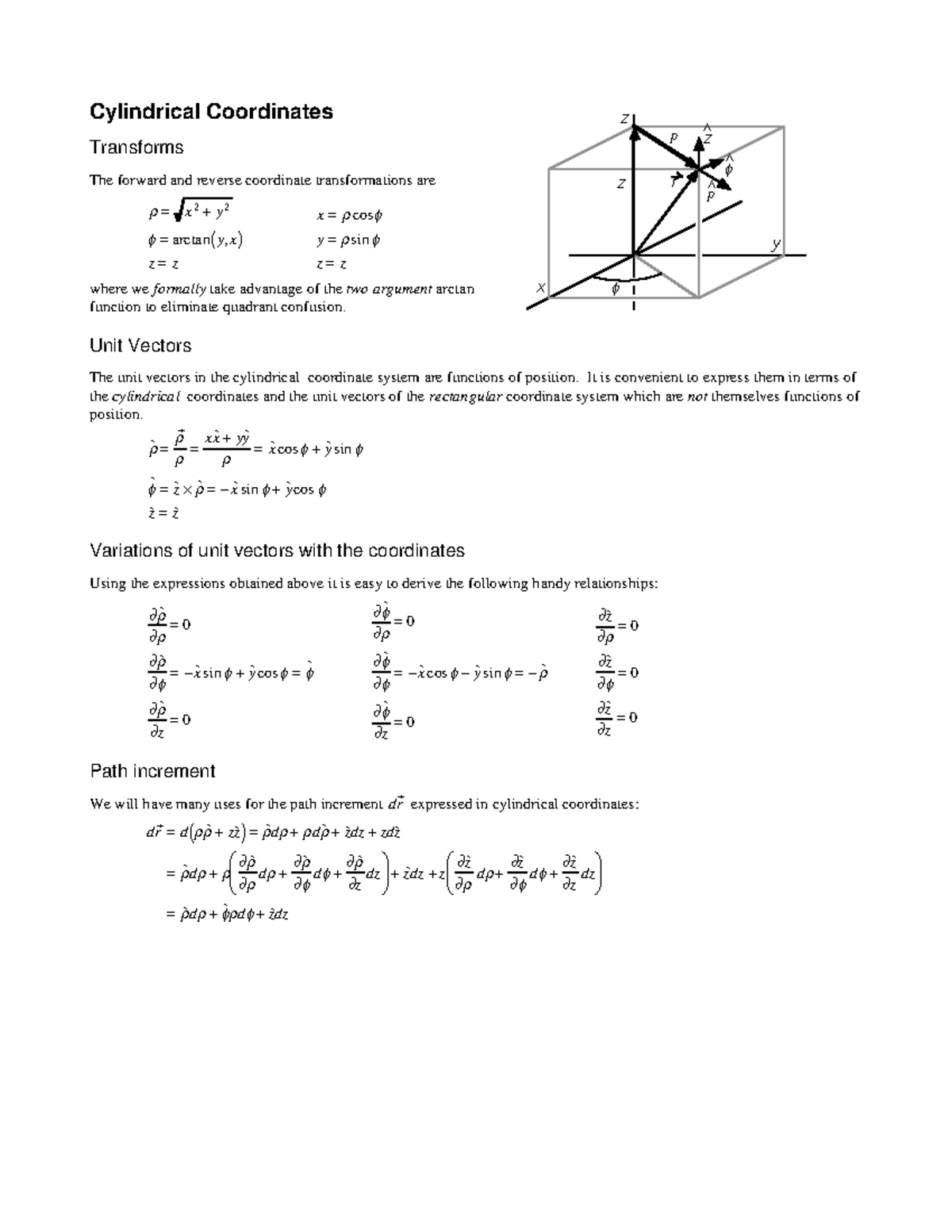 Cylinderical coordinate( divergence) - Cylindrical Coordinates ...