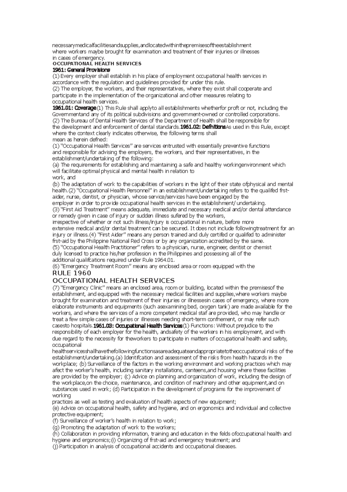 Osh 46 - occupational safety and health management notes - - Studocu