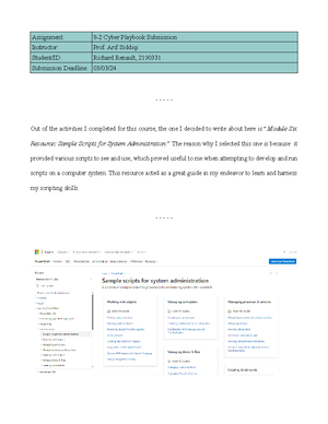CYB 300 Mod 7-1 Project Richard Renault - Assignment: 7-1 Final Project Submission: System and ...