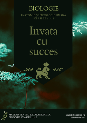 BAC Biologie-1 - Document sinteze anatomie și fiziologie umană ...