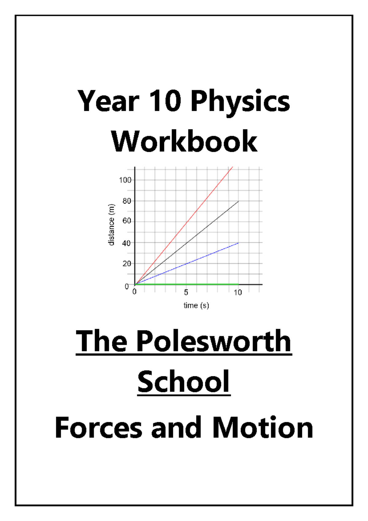 Year 10 Physics booklet - Year 10 Physics Workbook The Polesworth ...