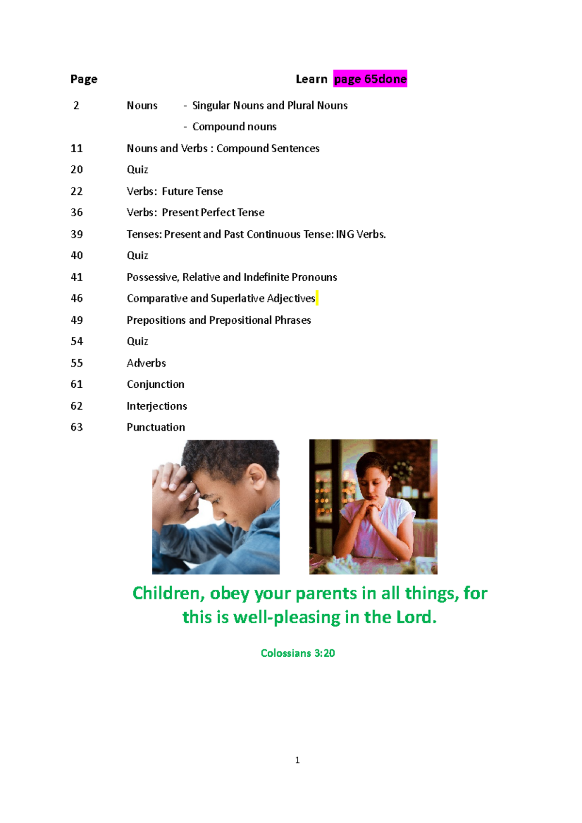 P6 Edition 1 Grammar - ASSIGNMENT IN MY SCHOOL WORK - Page Learn page ...