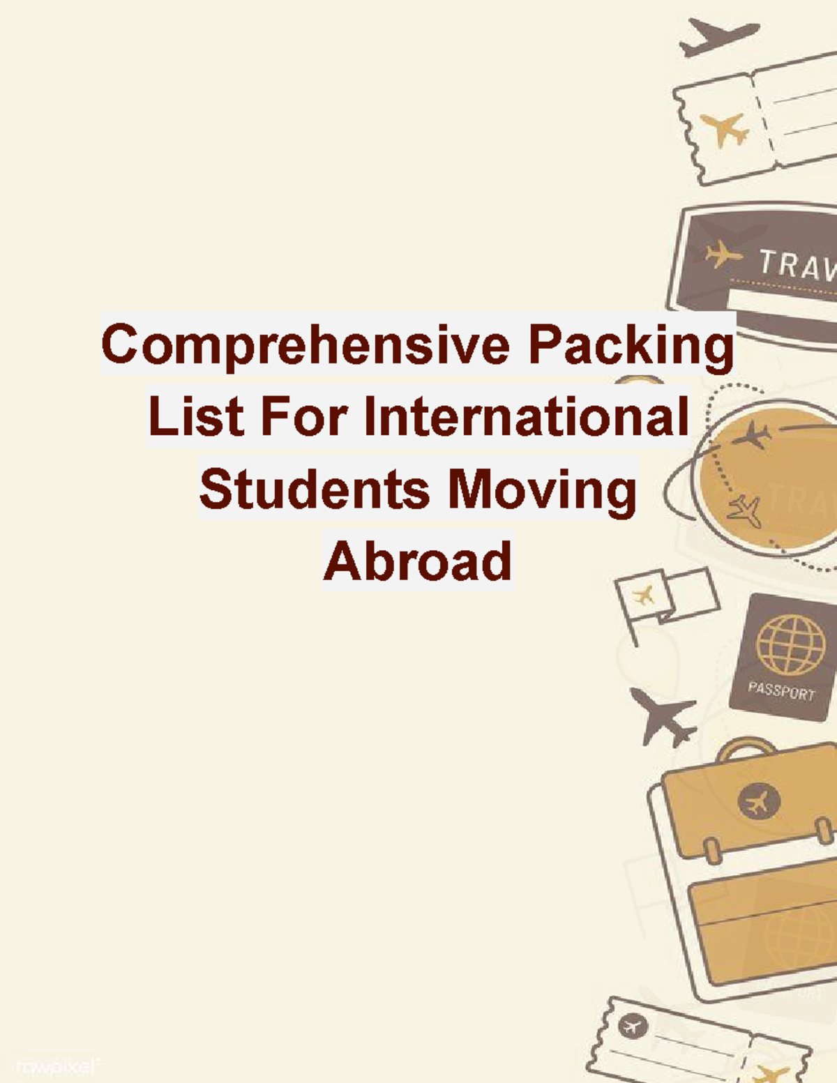 Ultimate Packaging list - Comprehensive Packing List For International ...