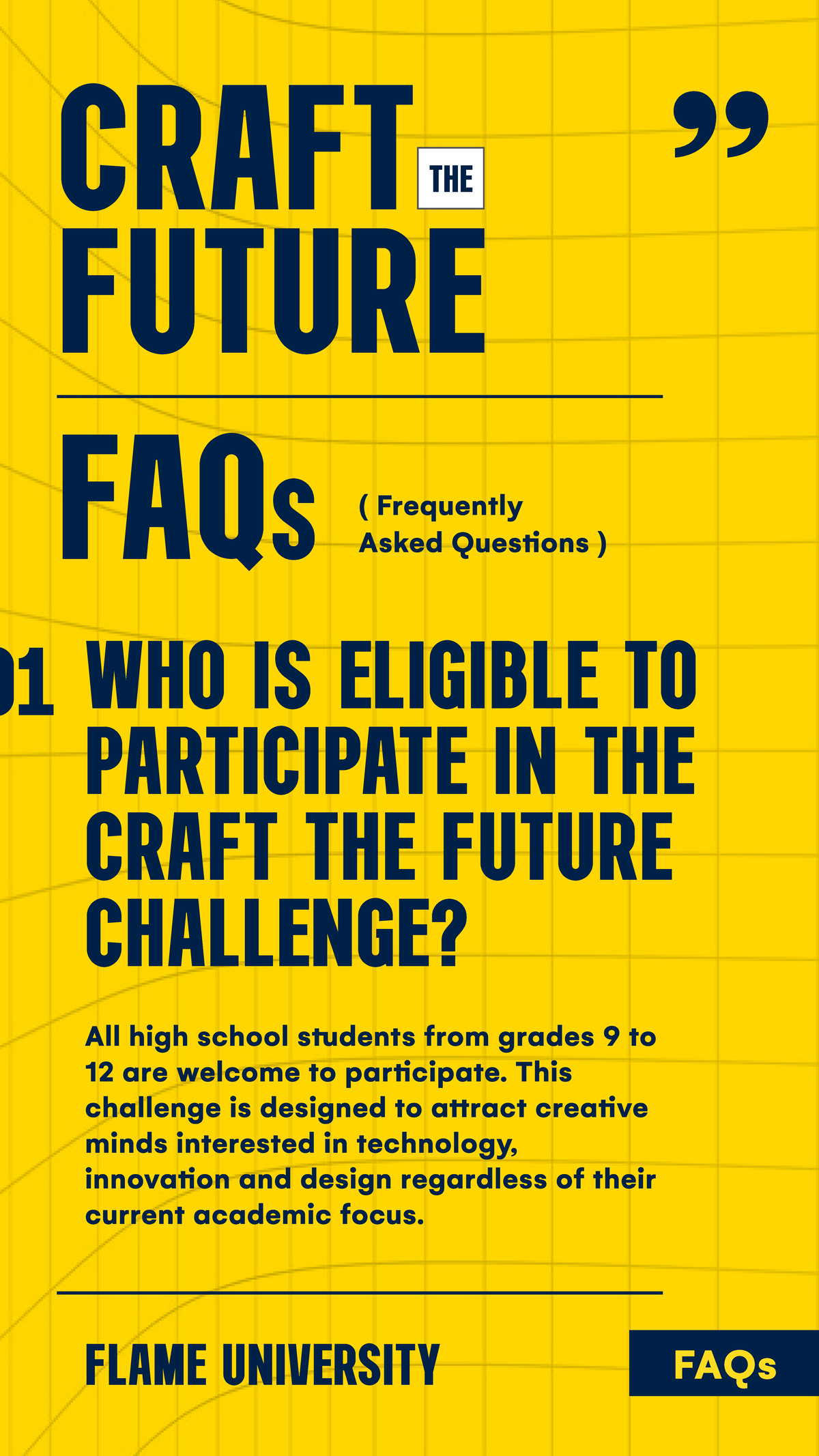 FAQs - Craft future the faq s ( Frequently Asked Questions ) Who is eligible to participate in ...
